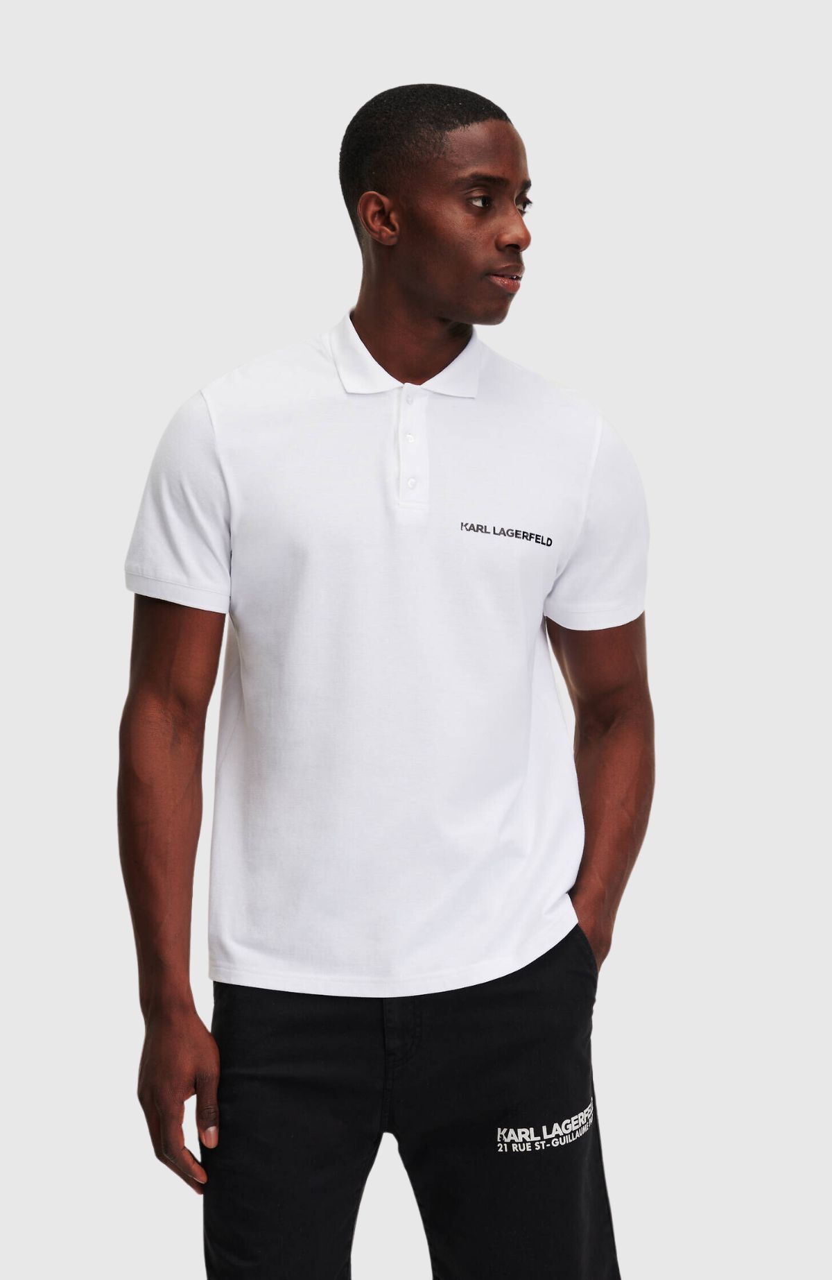 elongated logo pique ss polo