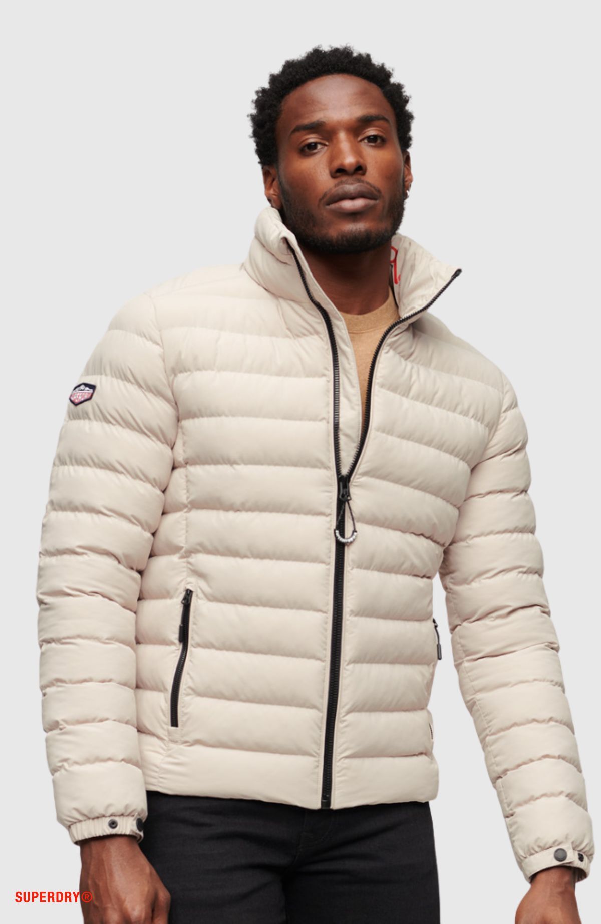 fuji print padded jacket