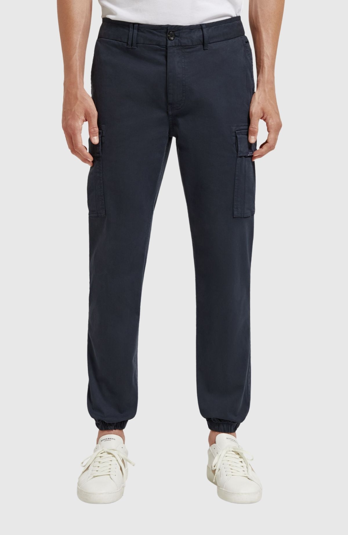 stuart - slim-fit washed structured cargo pants